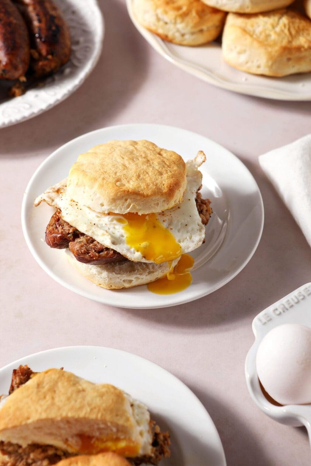 How to make the BEST Boudin Breakfast Biscuit Sandwiches