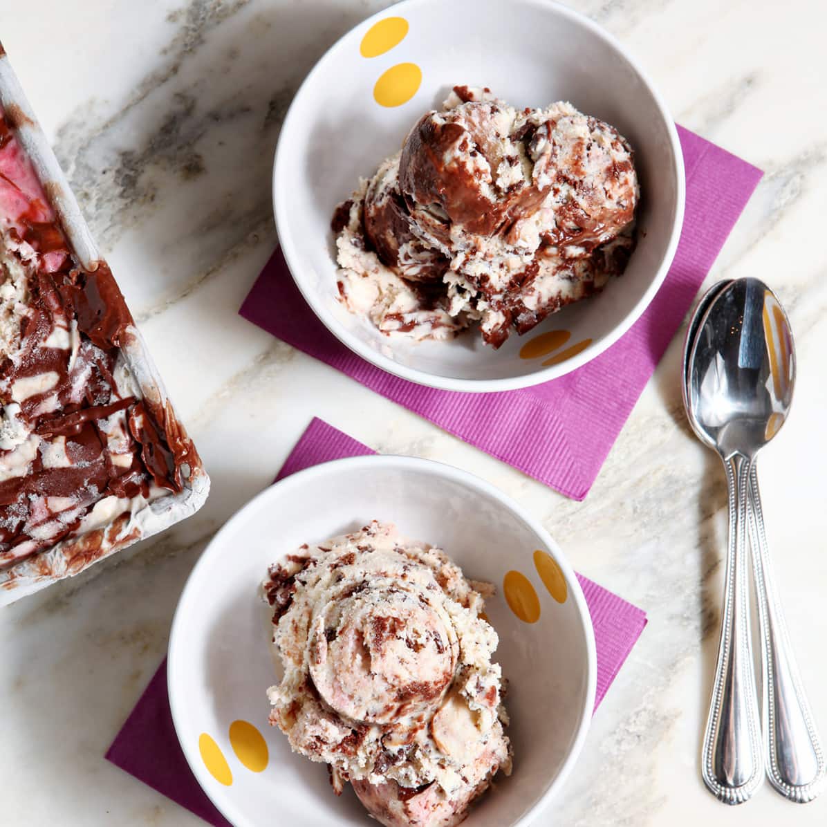 Boozy Stracciatella and Raspberry Gelato // The Speckled Palate
