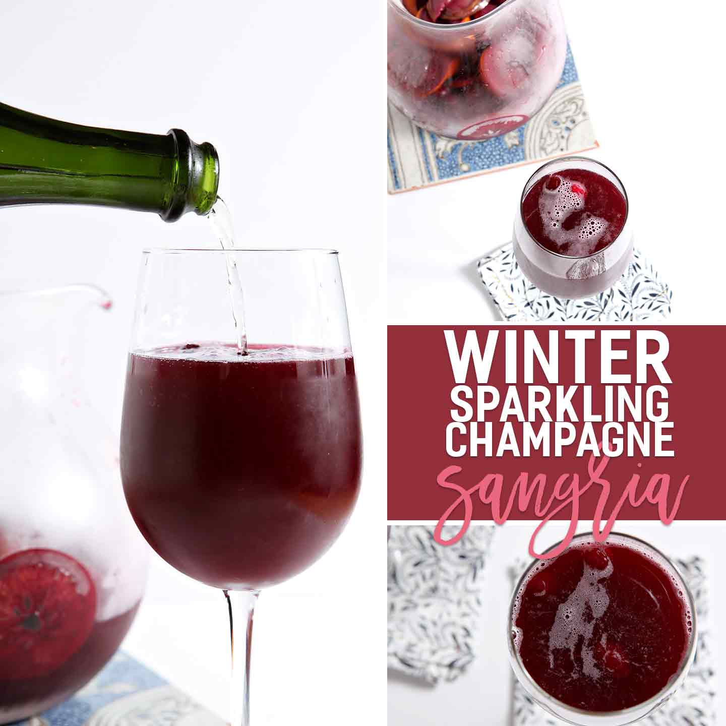 Winter Sparkling Champagne Sangria // The Speckled Palate