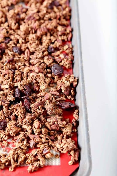 Dark Chocolate Cherry Granola // The Speckled Palate