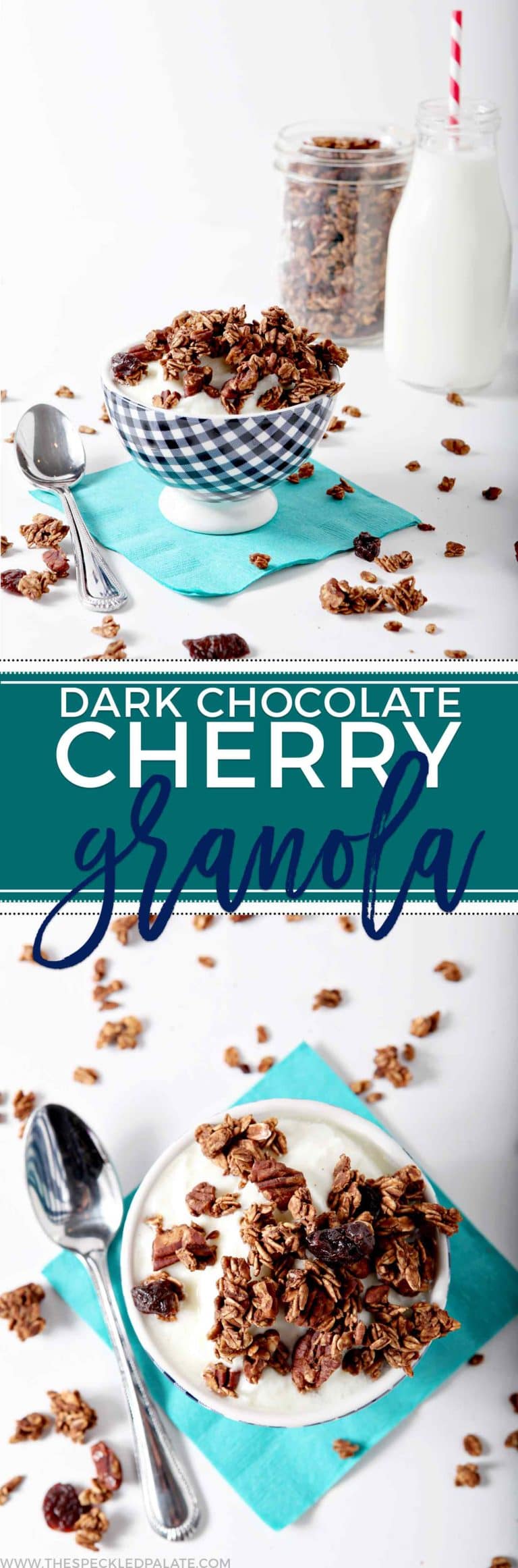 Dark Chocolate Cherry Granola // The Speckled Palate