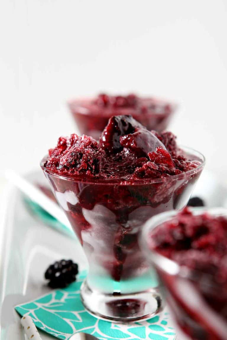 Sparkling Blackberry Ginger White Wine Slush Recipe for Summer