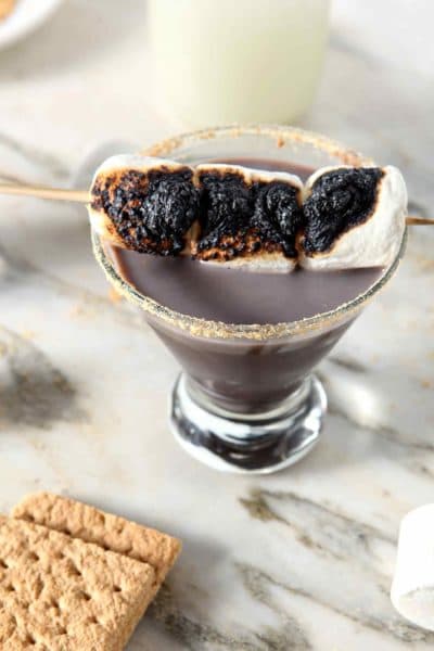 Smores Martinis with Homemade Marshmallow-Infused Vodka