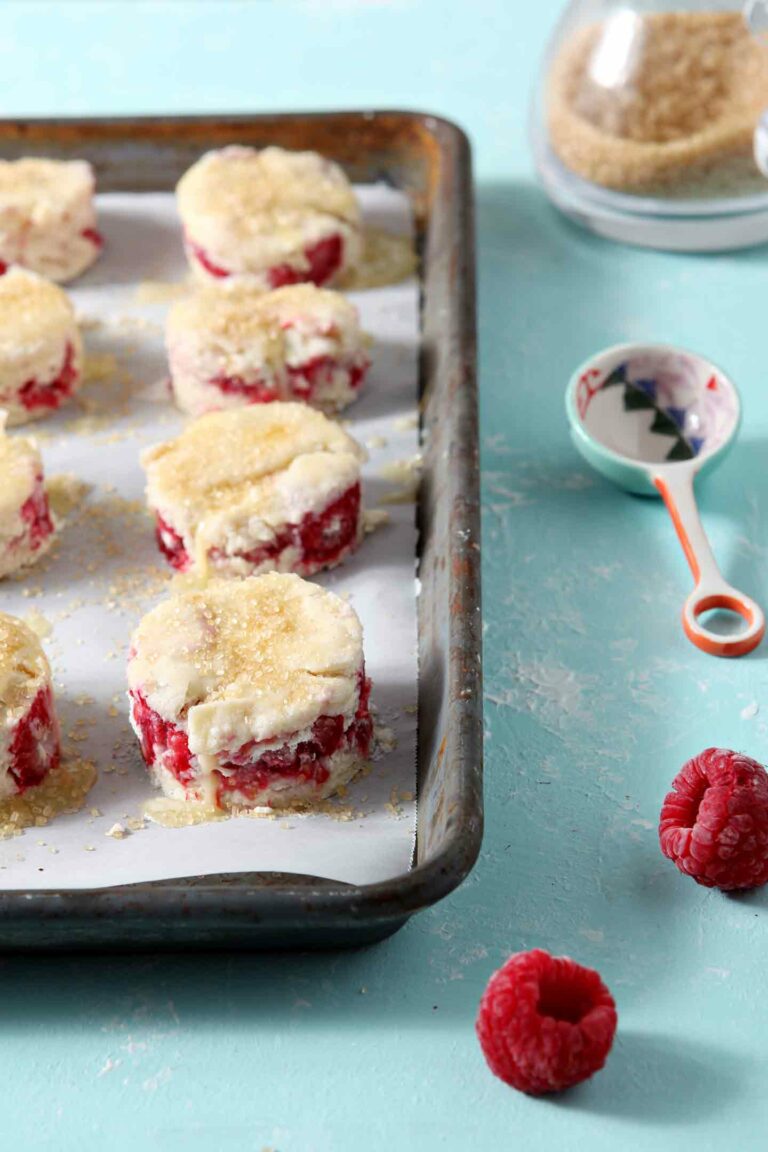 How to make Sweet Raspberry Shortcake Biscuits - The Speckled Palate