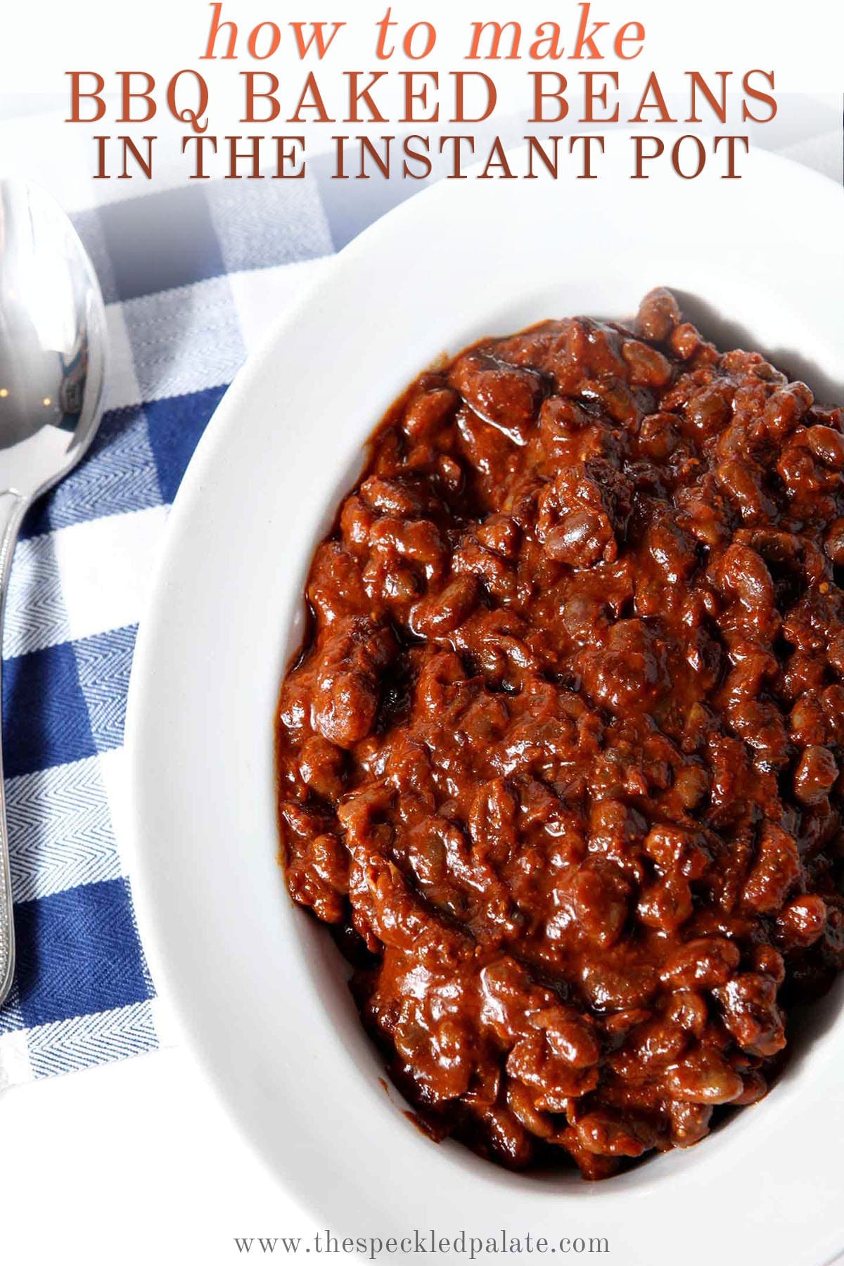 Instant Pot Vegetarian BBQ Baked Beans - The Speckled Palate