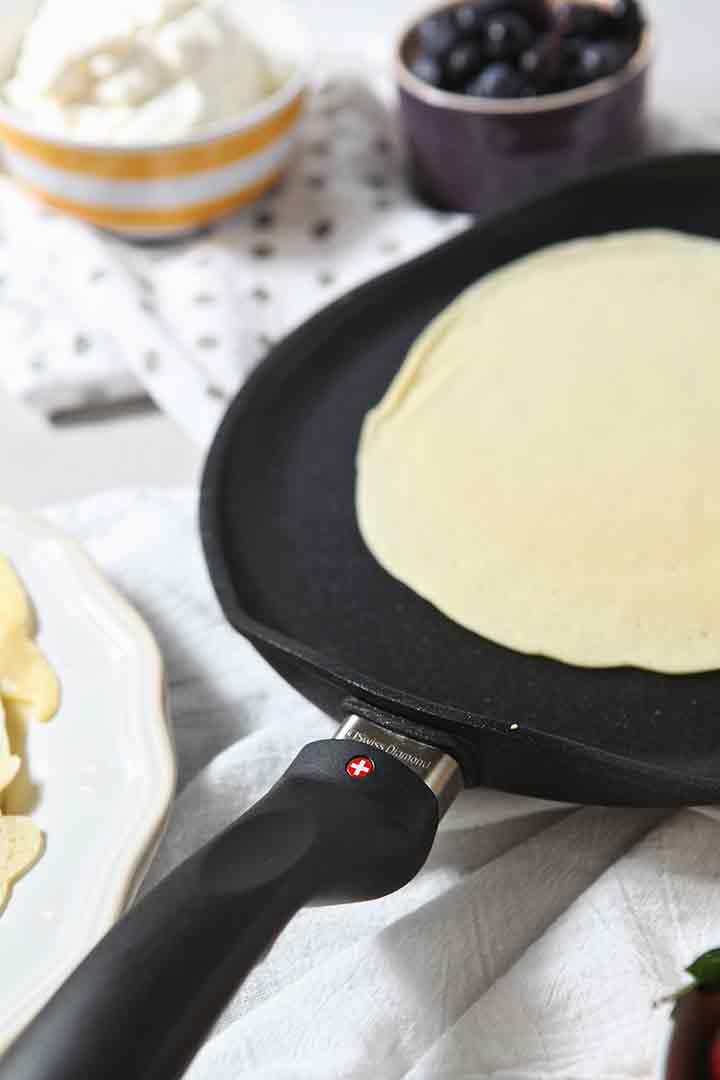 Sweet Breakfast Crepes with Fresh Fruit and Lemon Whipped Cream