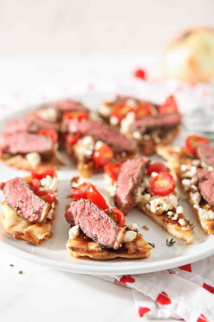 Grilled Steak Flatbread Pizza Recipe - The Speckled Palate