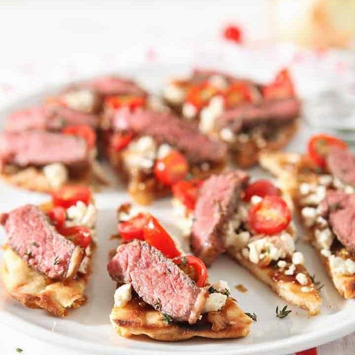 Grilled Steak Flatbread Pizza Recipe - The Speckled Palate