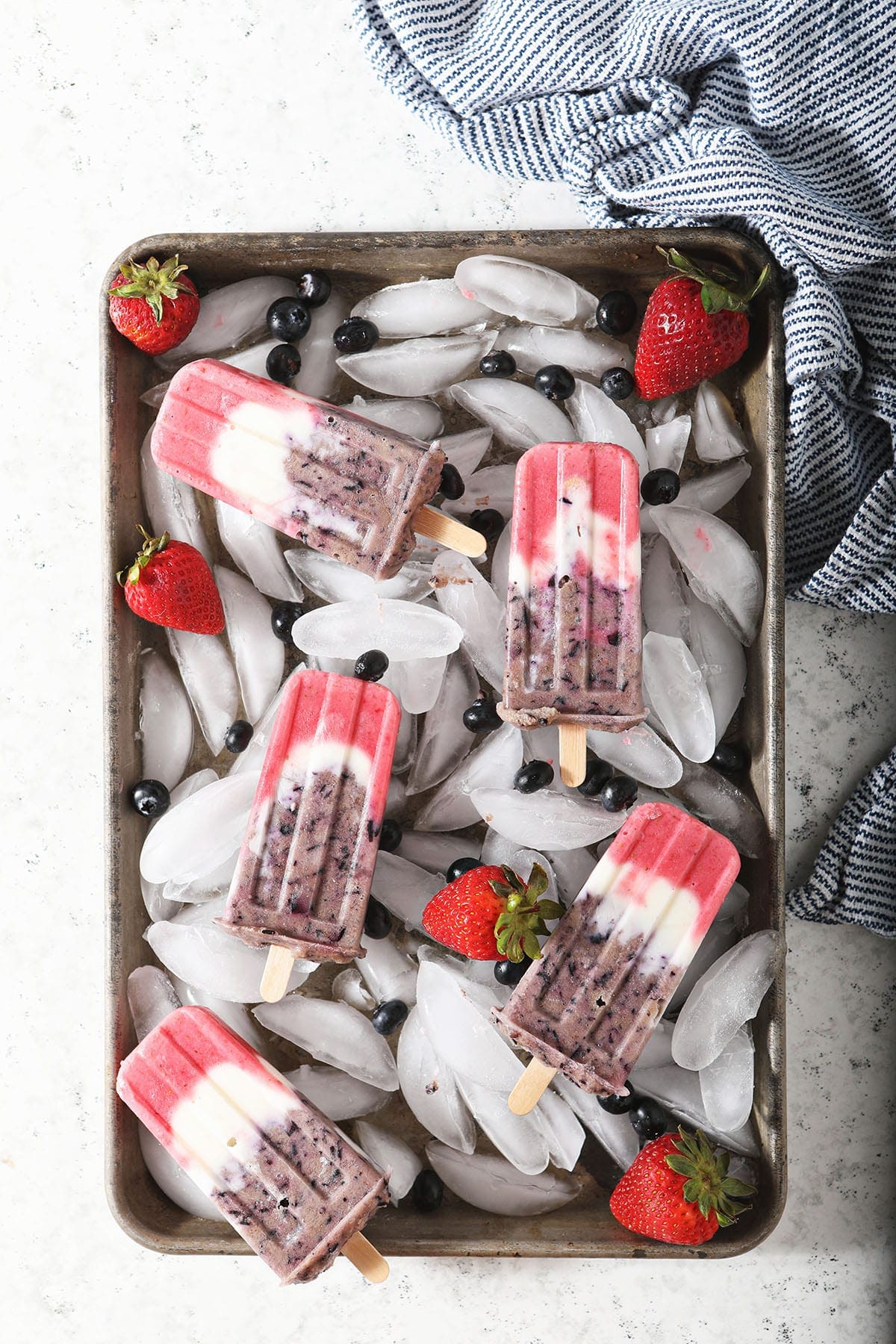 How to make Red White and Blue Popsicles (Healthy Ice Pops)