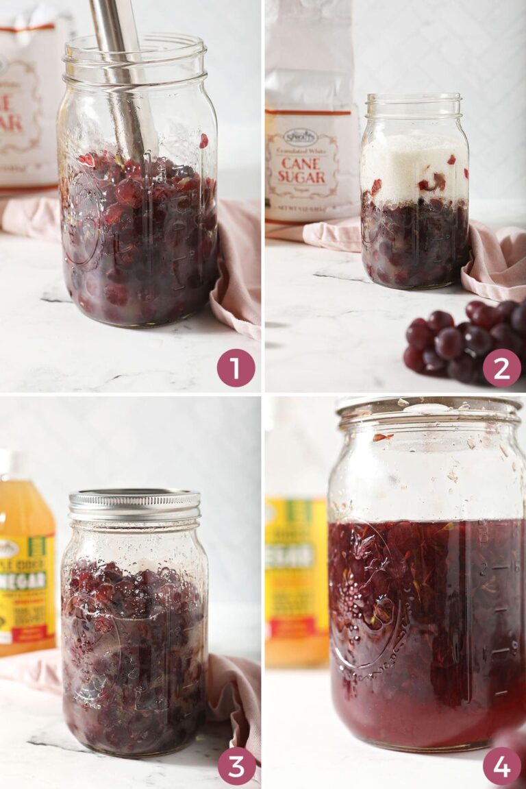 How to make a Grape Shrub Mocktail (Apple Cider Vinegar Drink recipe)