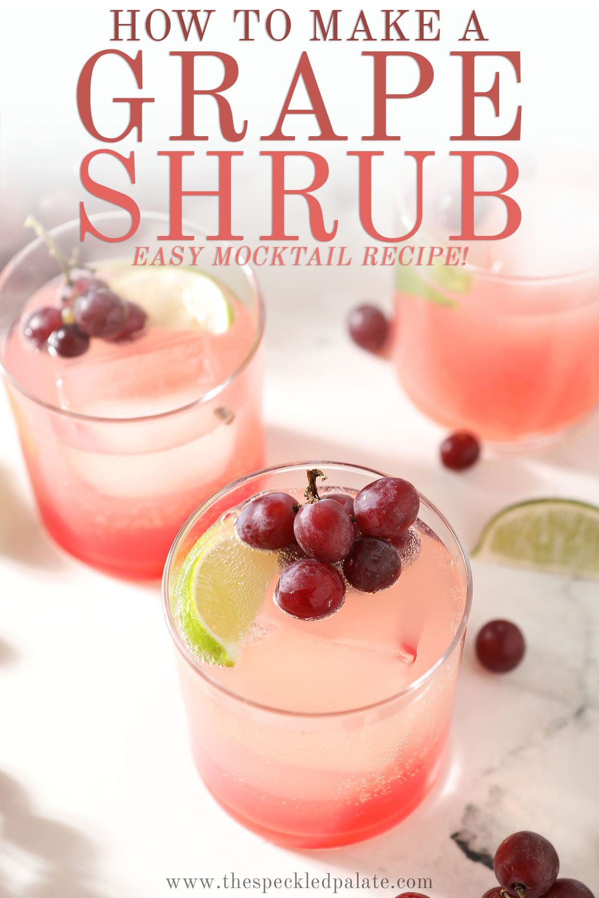 How to make a Grape Shrub Mocktail (Apple Cider Vinegar Drink recipe)