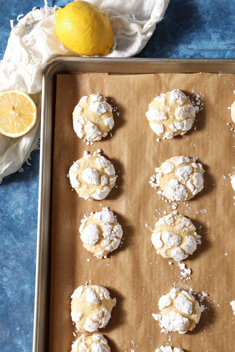 How to make Lemon Crinkle Cookies - The Speckled Palate