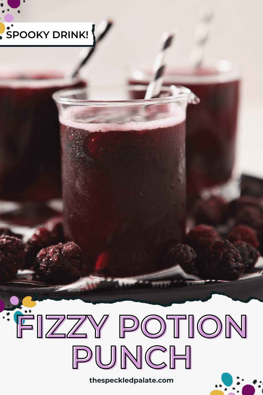 Fizzy Potion Halloween Punch Mocktail - The Speckled Palate