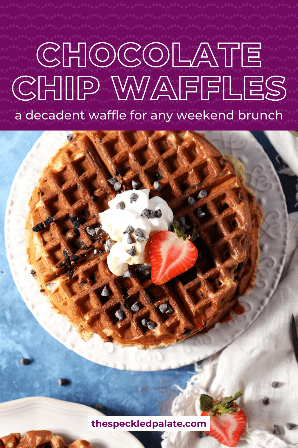 Chocolate Chip Waffles (with a Buttermilk Waffle Base)