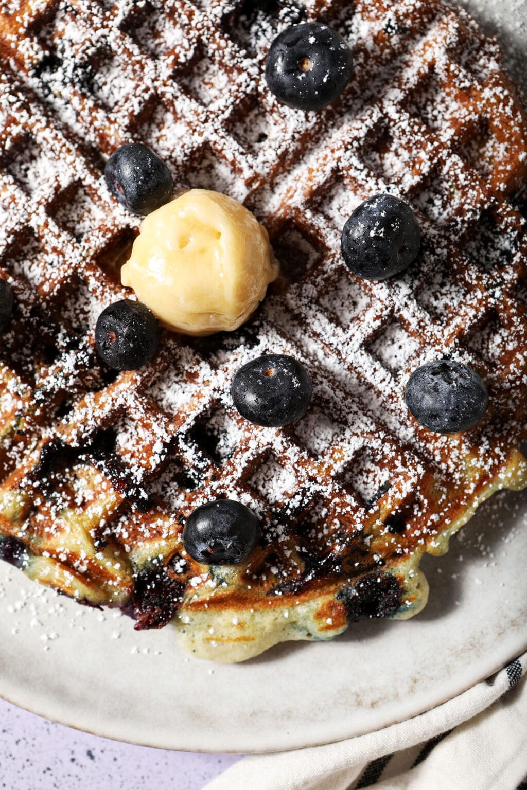 The BEST Homemade Blueberry Waffles | The Speckled Palate