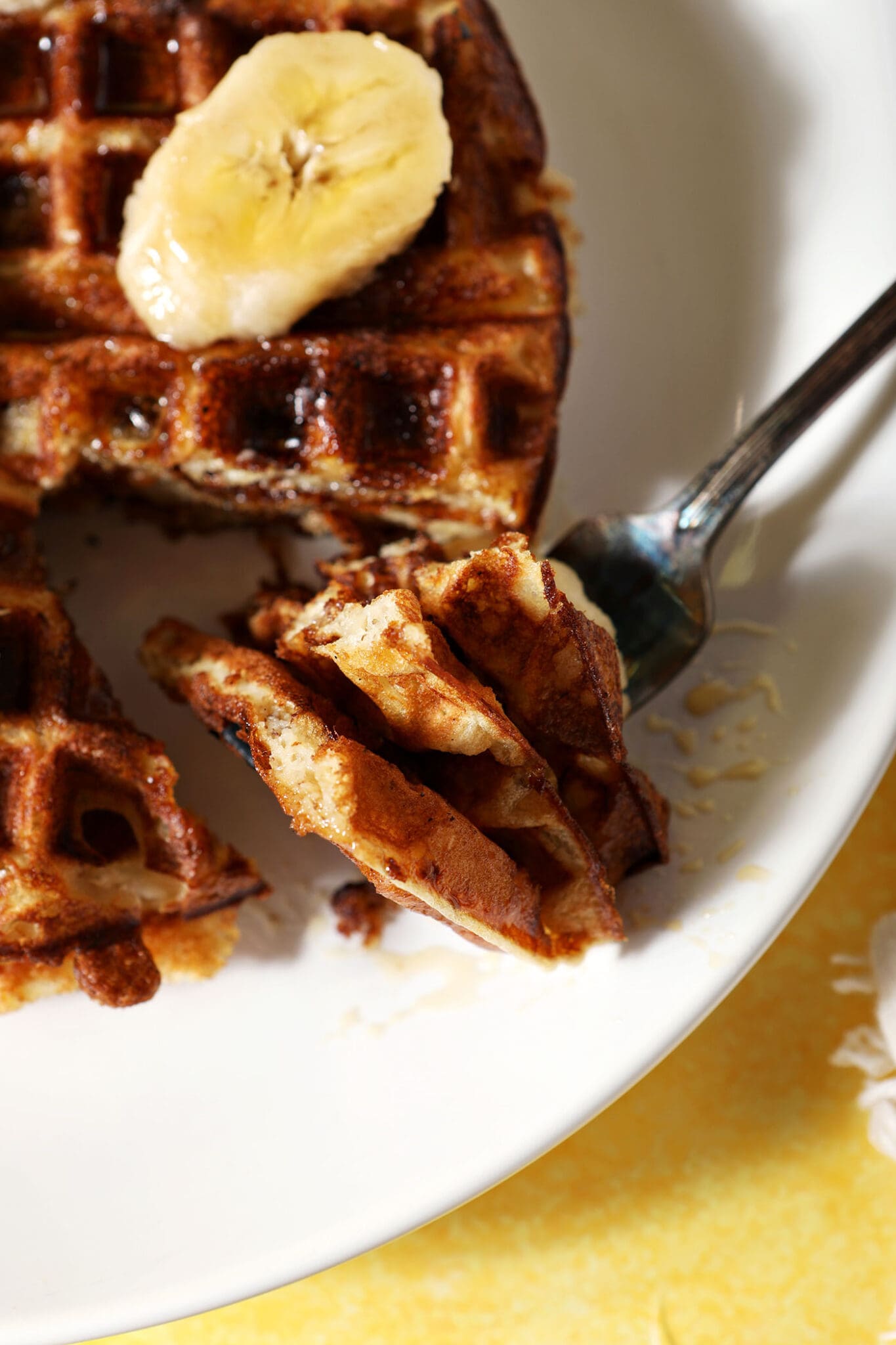 How to make the BEST Banana Waffles - The Speckled Palate