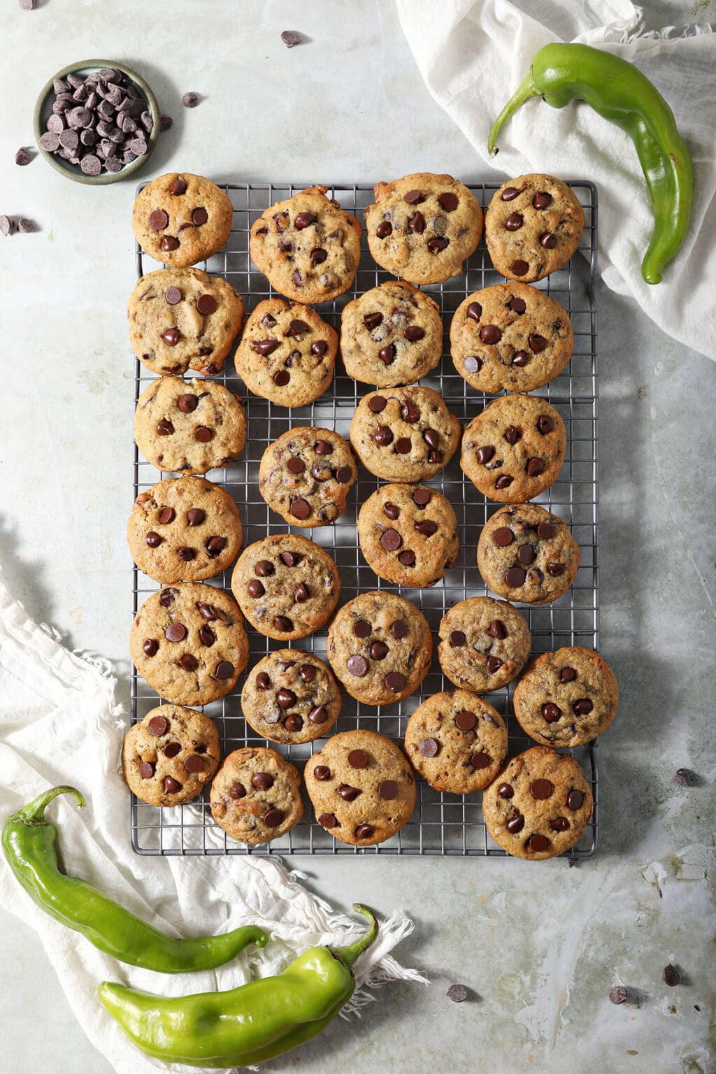 Green Chile Chocolate Chip Cookies | The Speckled Palate