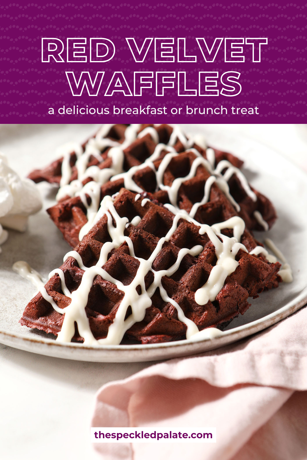 How to make Red Velvet Waffles - The Speckled Palate