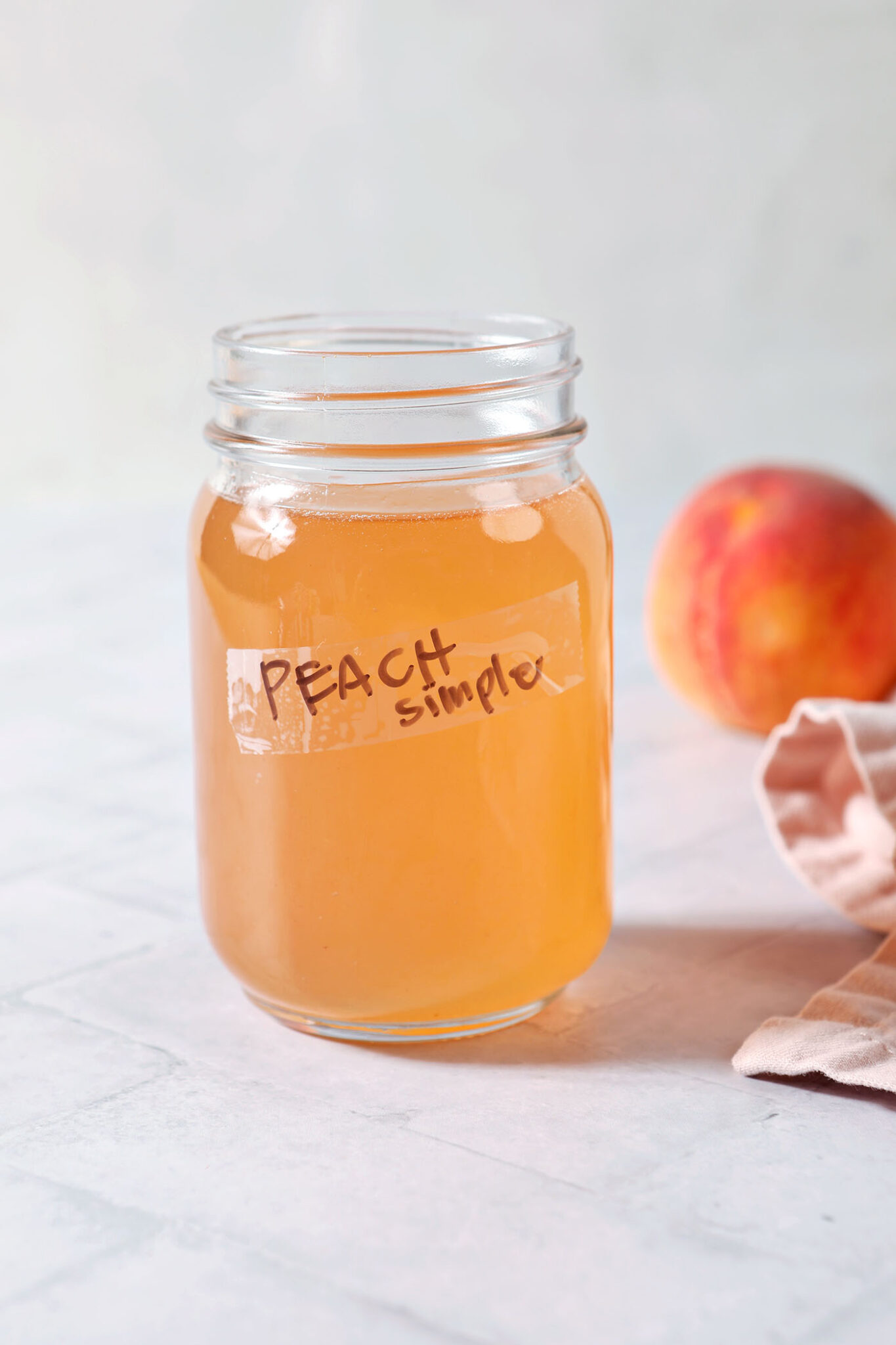 How to.make the BEST Peach Simple Syrup -The Speckled Palate