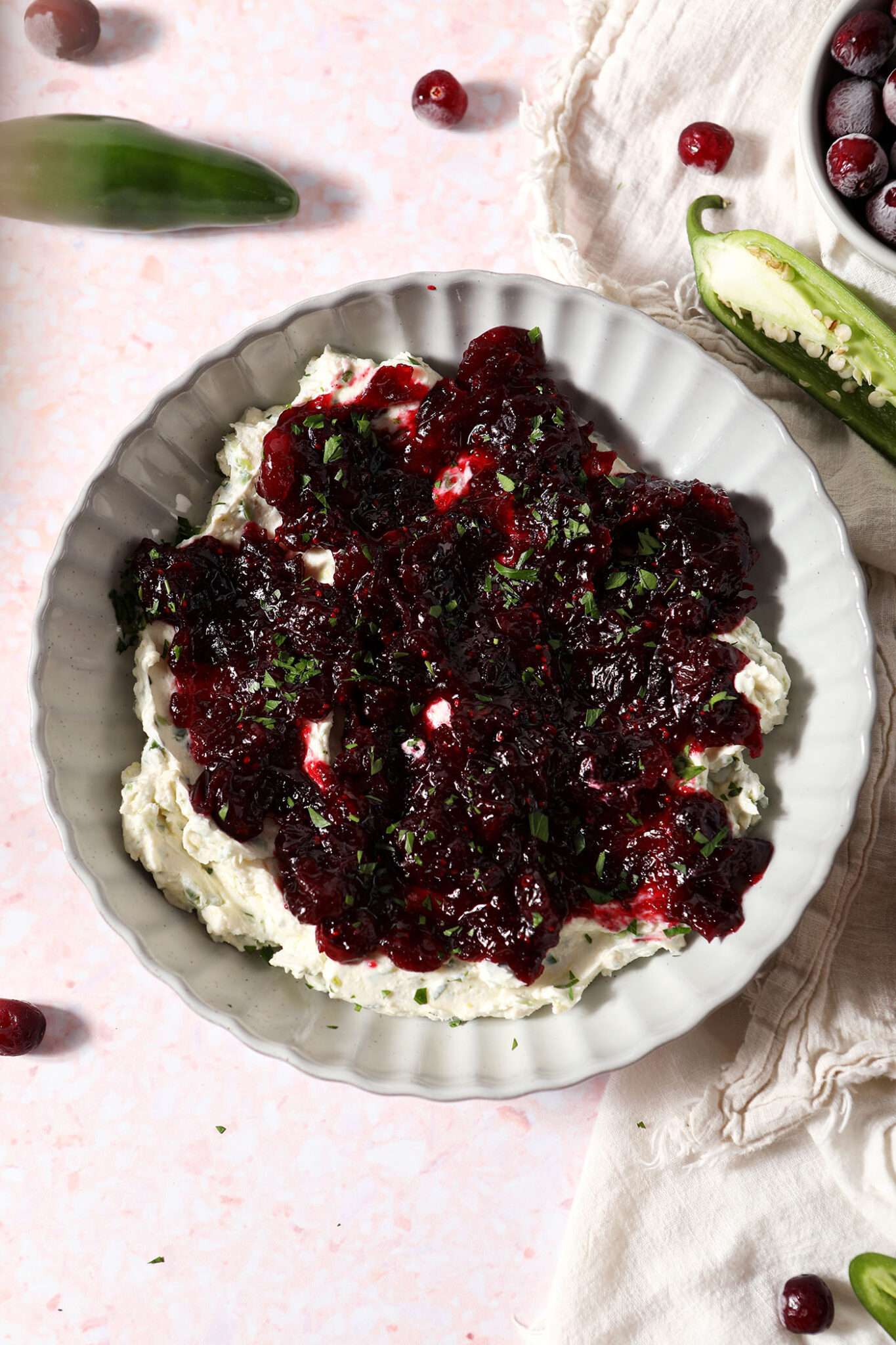 How to make Cranberry Cream Cheese Dip - The Speckled Palate