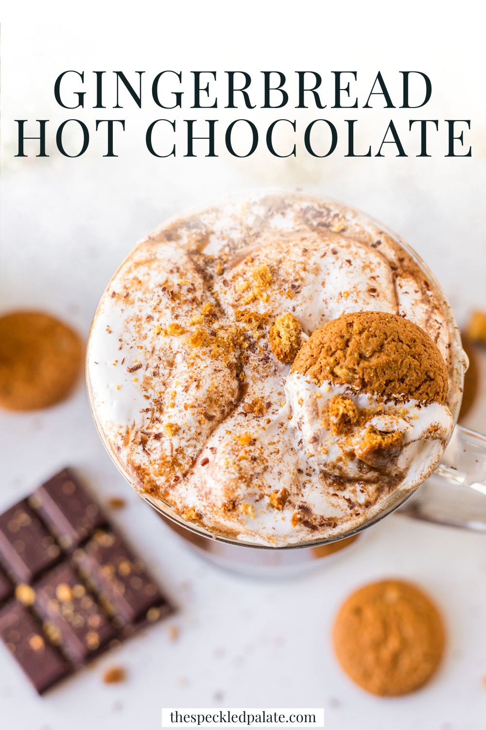 The BEST From-Scratch Gingerbread Hot Chocolate - The Speckled Palate